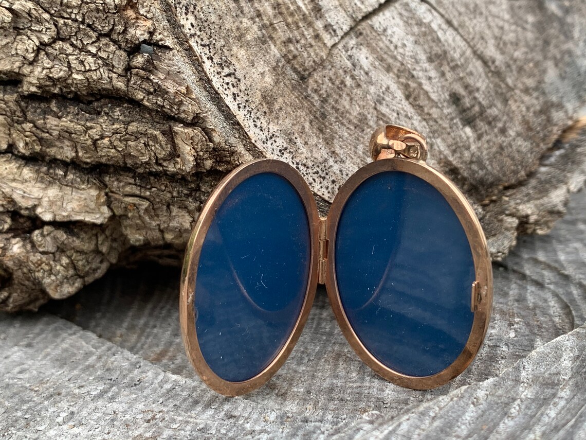 Gold Oval Locket Oval Gold Locket Yellow Gold Locket | Etsy