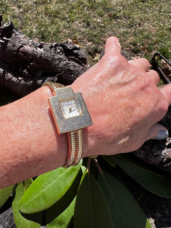 Gold Le Coultre Watch, Snake Chain Watch, Le Coultre … - Gem