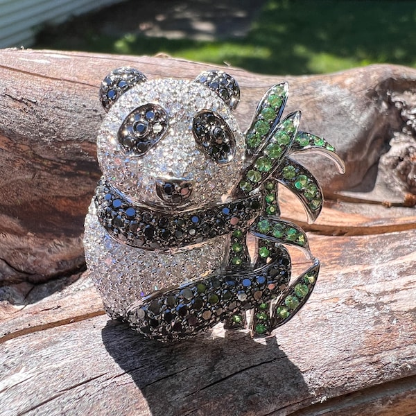 Panda Bear Brooch - Etsy