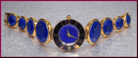Blue Lapis Watch Gold and Lapis Watch Lapis Watch Lapis and | Etsy