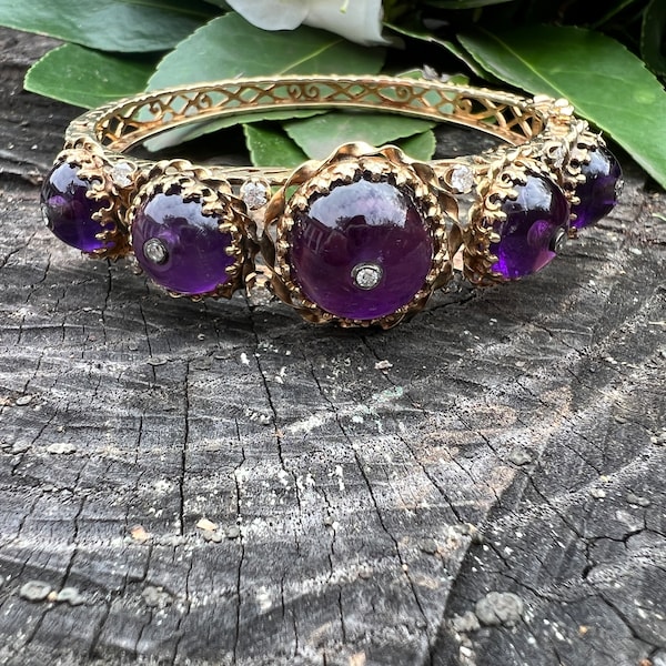 Amethyst Bangle - Etsy