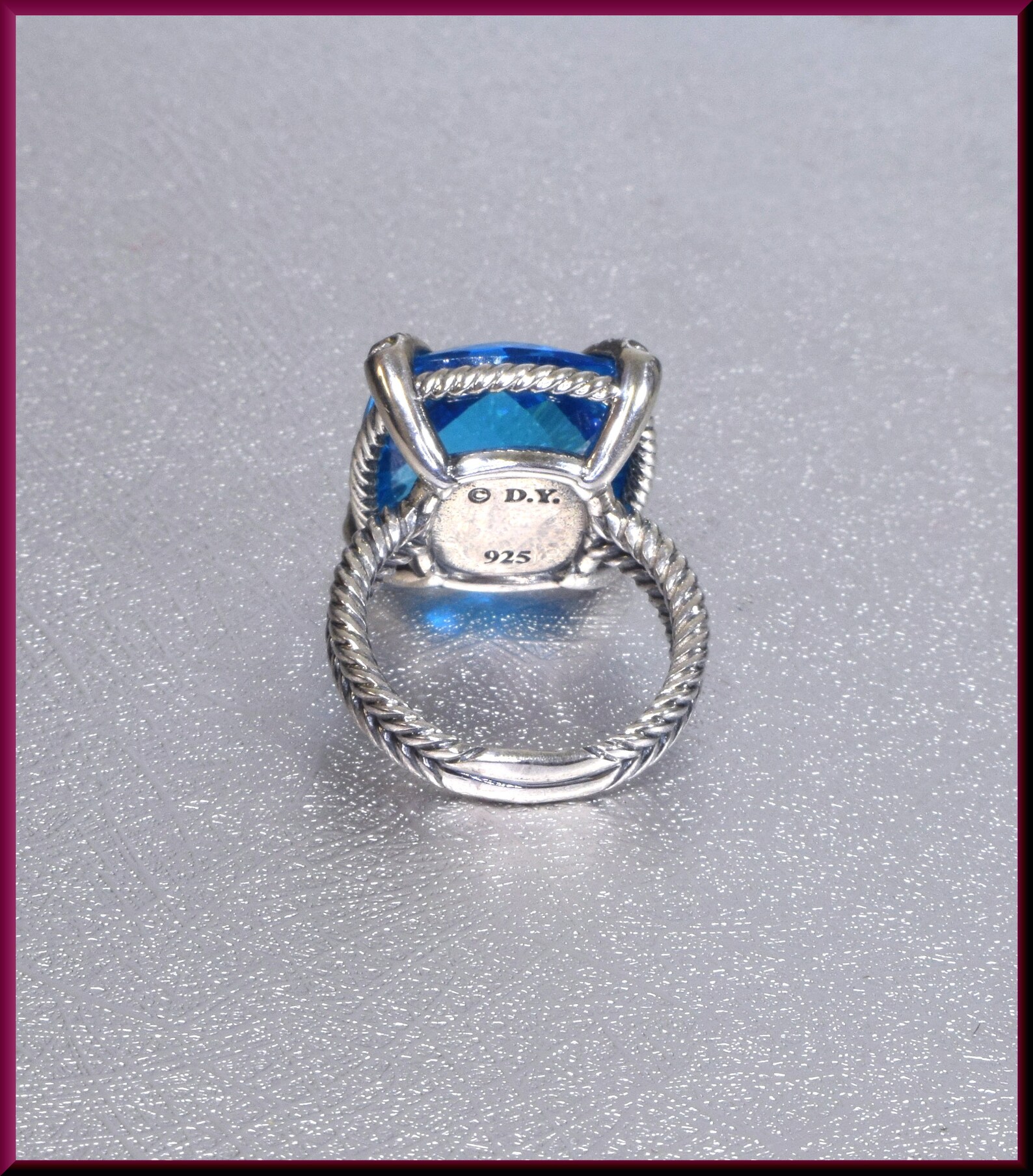 David Yurman Blue Topaz Ring David Yurman Chatelaine Topaz - Etsy