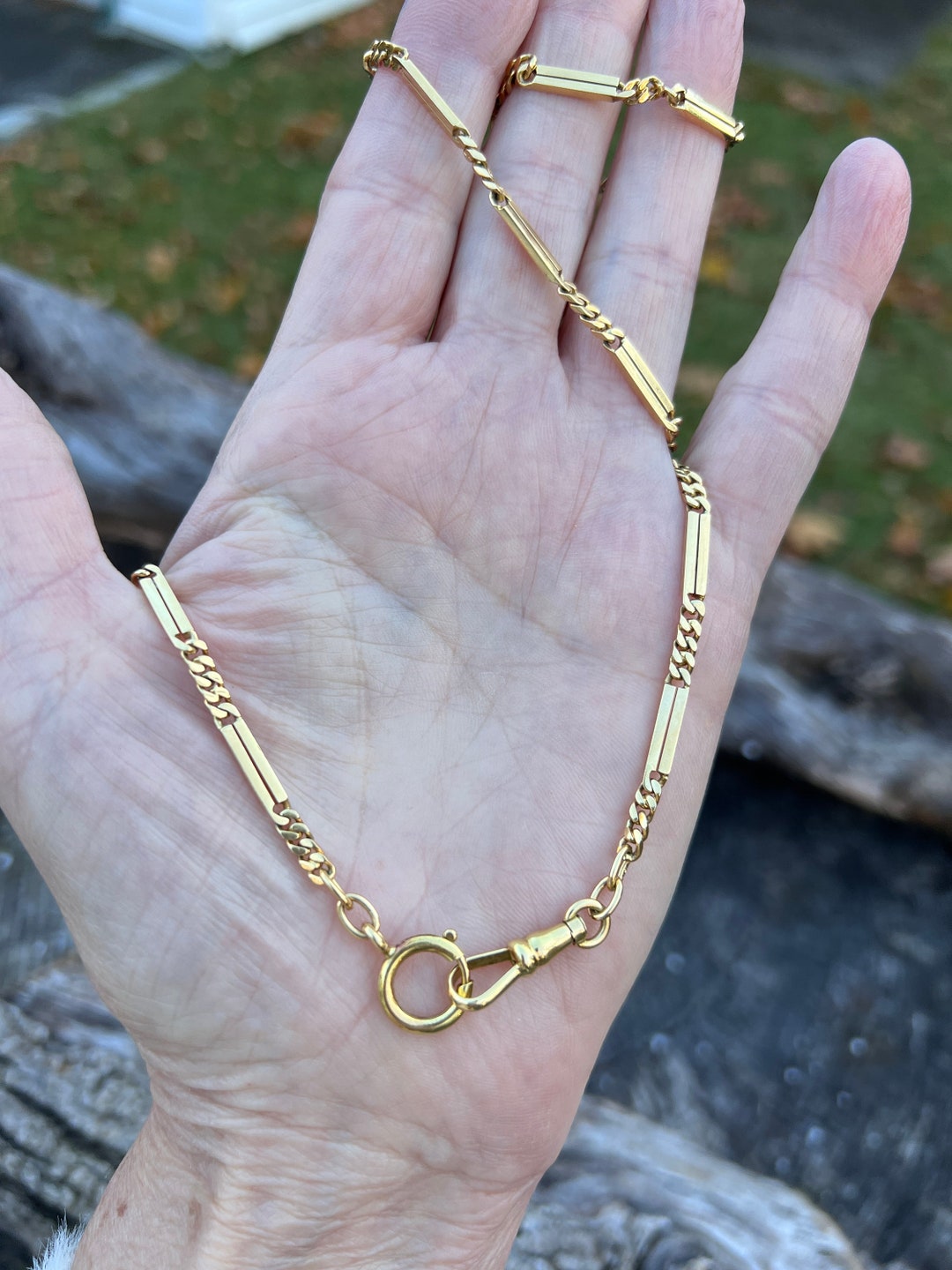 Victorian Chain, Watch Chain, Ornate Gold Chain, Antique Gold Chain ...