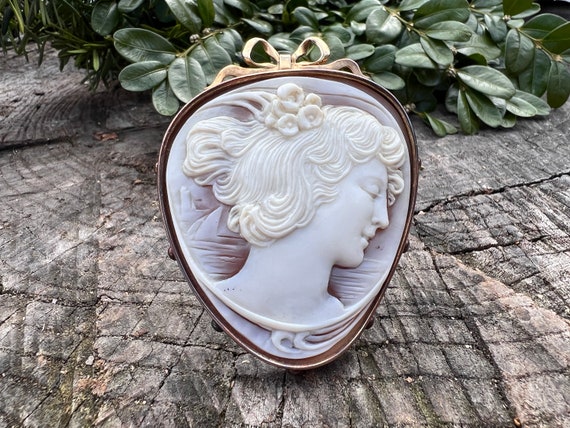 Edwardian Cameo, Victorian Cameo, Conch Shell Cameo, … - Gem