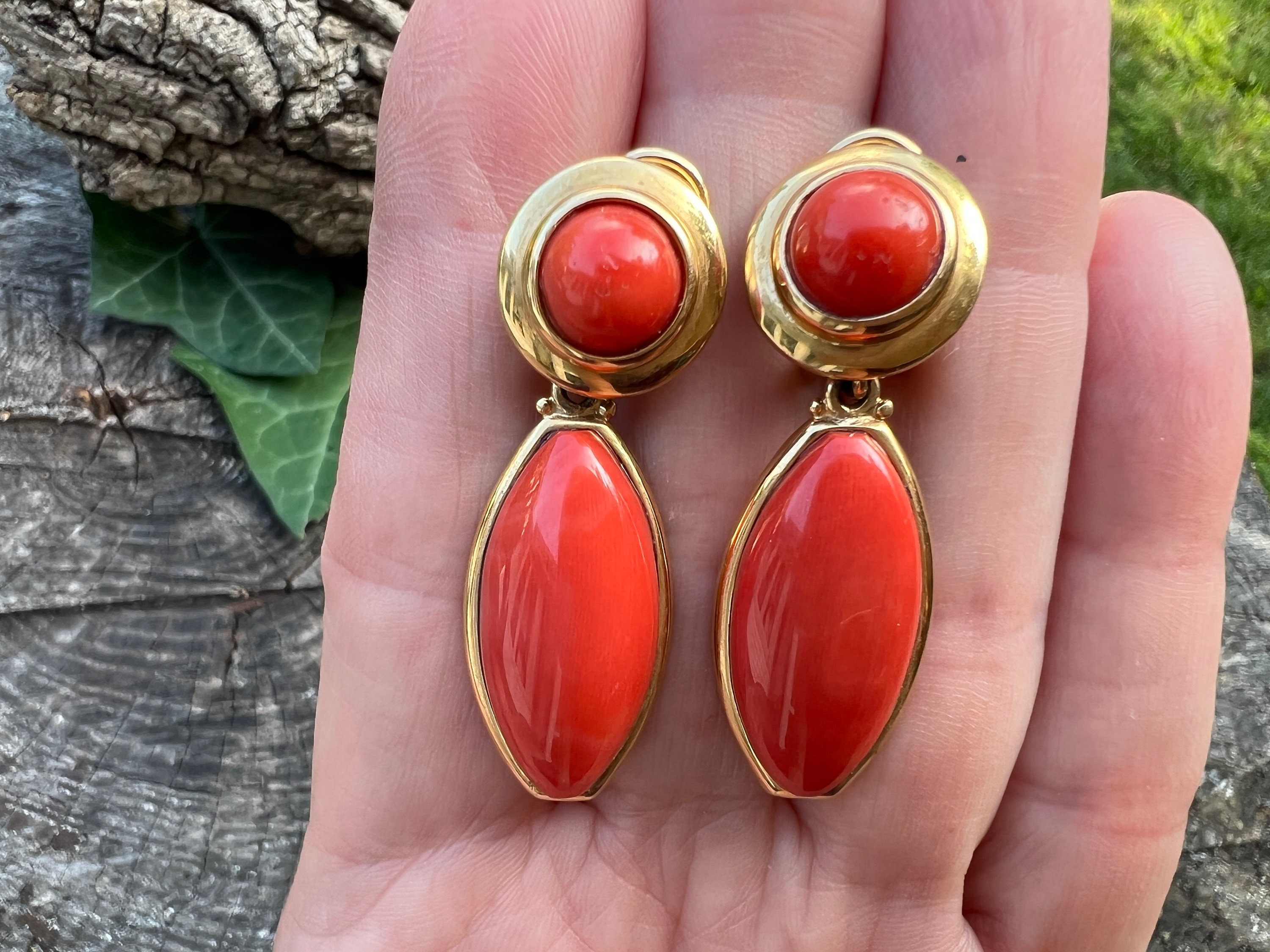 Coral Earrings