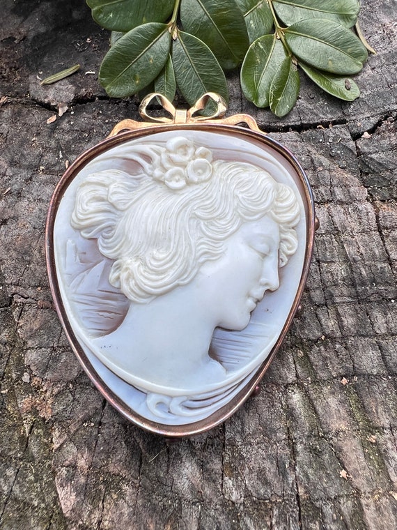 Edwardian Cameo, Victorian Cameo, Conch Shell Cameo, … - Gem