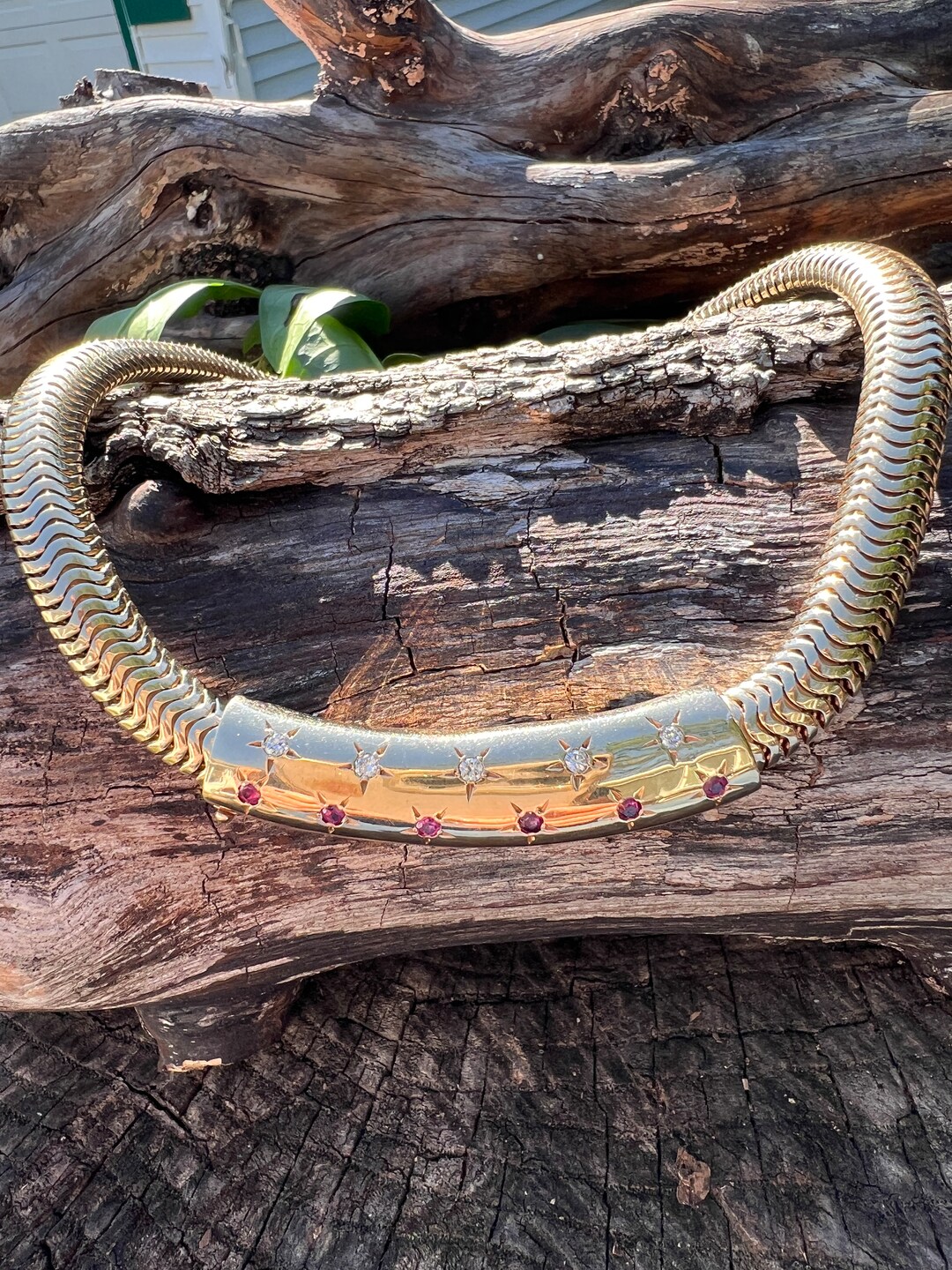 Diamond Snake Chain, Gold Snake Chain, Ruby Snake Chain, Gold Choker ...