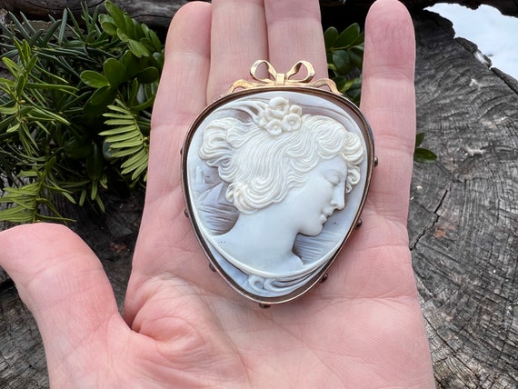 Edwardian Cameo, Victorian Cameo, Conch Shell Cameo, … - Gem