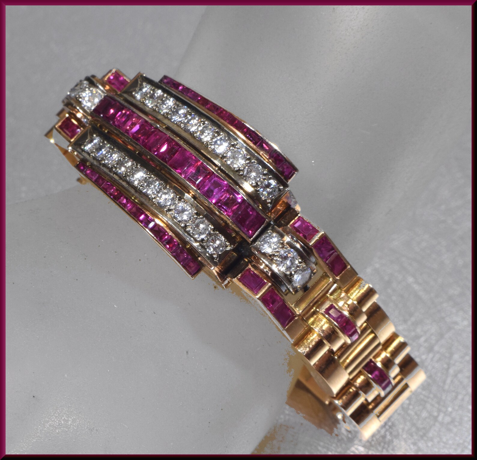 Art Deco Ruby Watch Covered Watch Art Deco Diamond Watch | Etsy