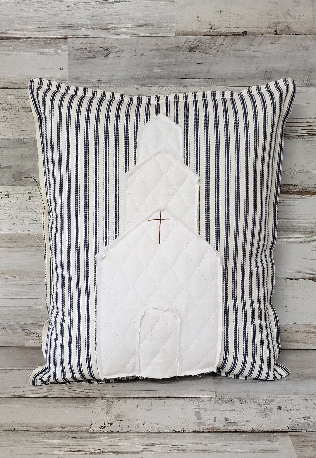 Church Pillow / Farmhouse Bench Pillow / Spiritual Accent Pillow ...