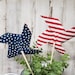 Patriotic Fabric Pinwheels / Farmhouse Patriotic Flags / - Etsy