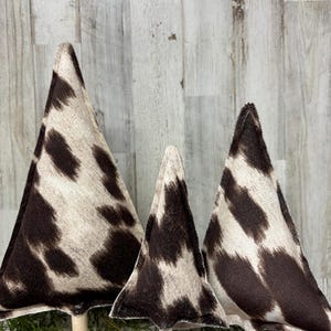 Cow Print Fabric Tree, Rustic Christmas Decor, Farmhouse Christmas ...