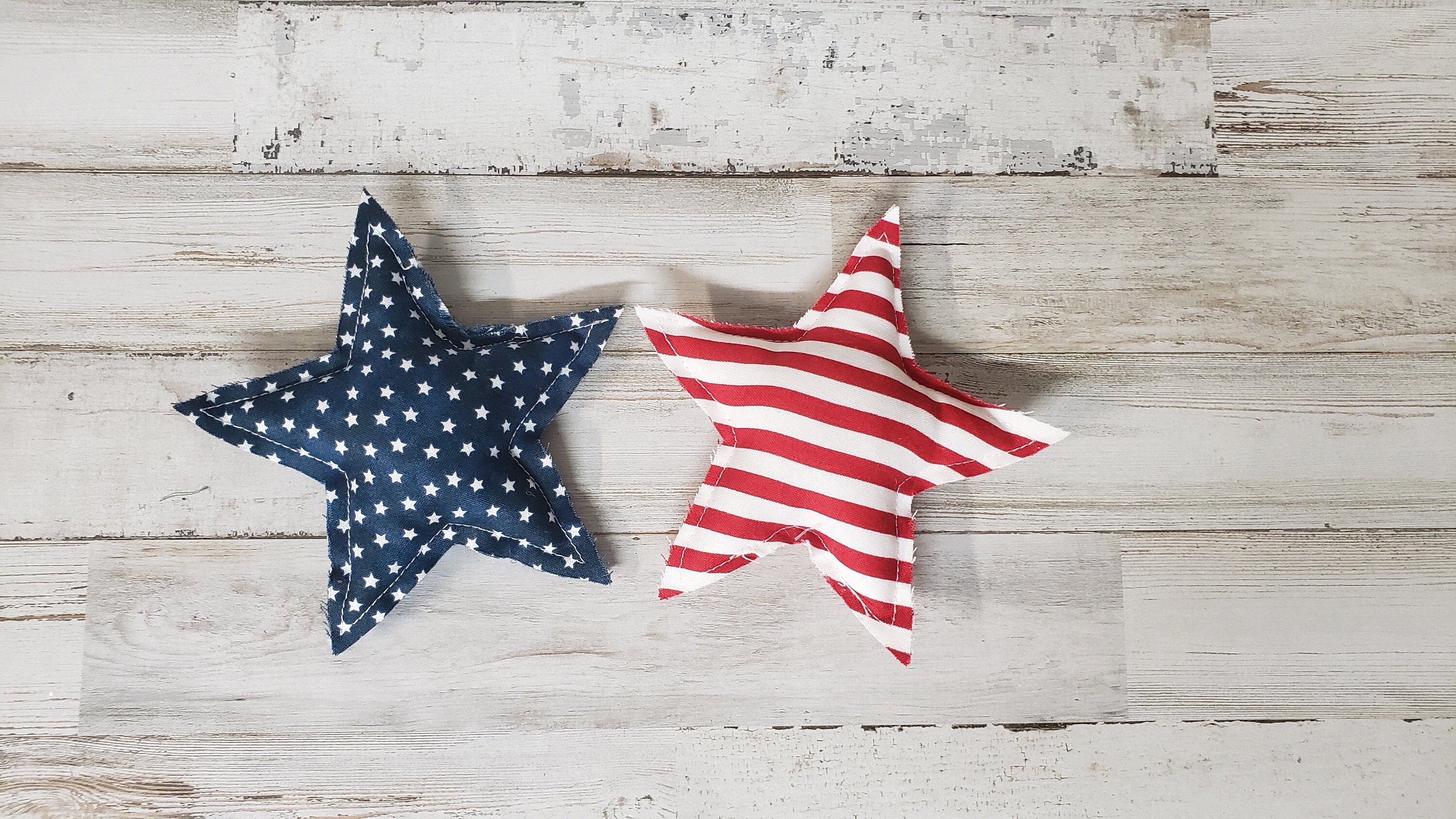 Set of 2 Farmhouse Fabric Stars /stuffed Fabric Stars/ - Etsy