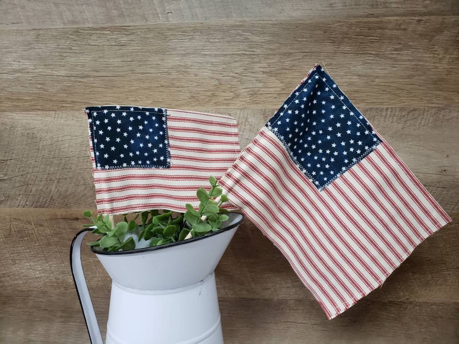 Fabric Flags / Farmhouse Cottage American Mini Flags / Old Glory Flag ...