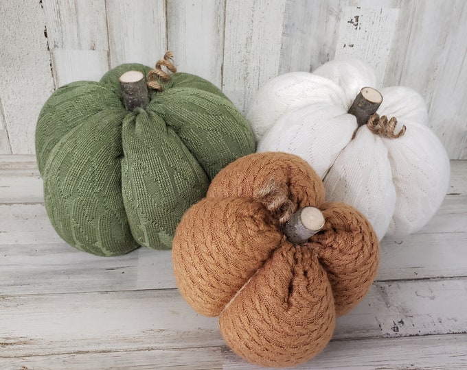 Farmhouse Fabric Pumpkins - Etsy