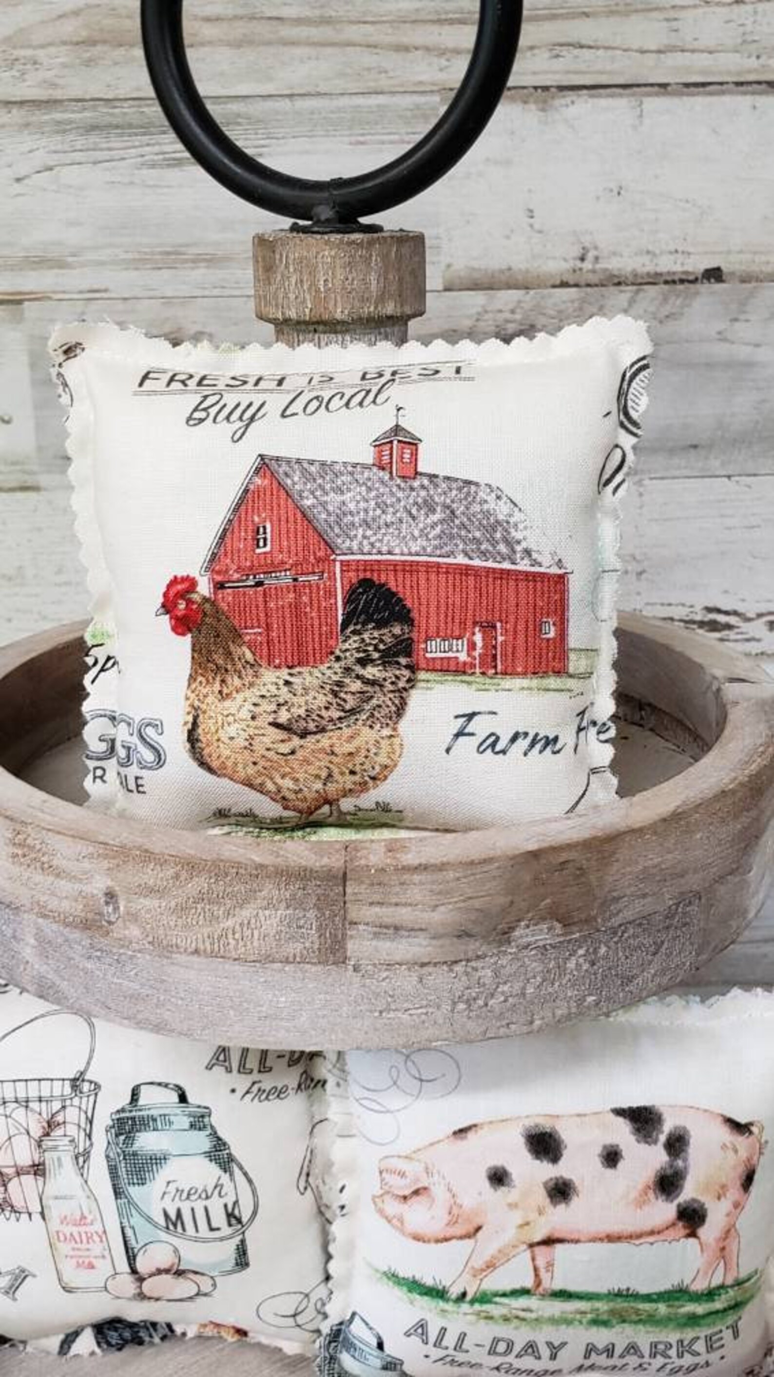 Farmhouse Pillows / Mini Farm Pillow / Tier Tray Pillow/ | Etsy