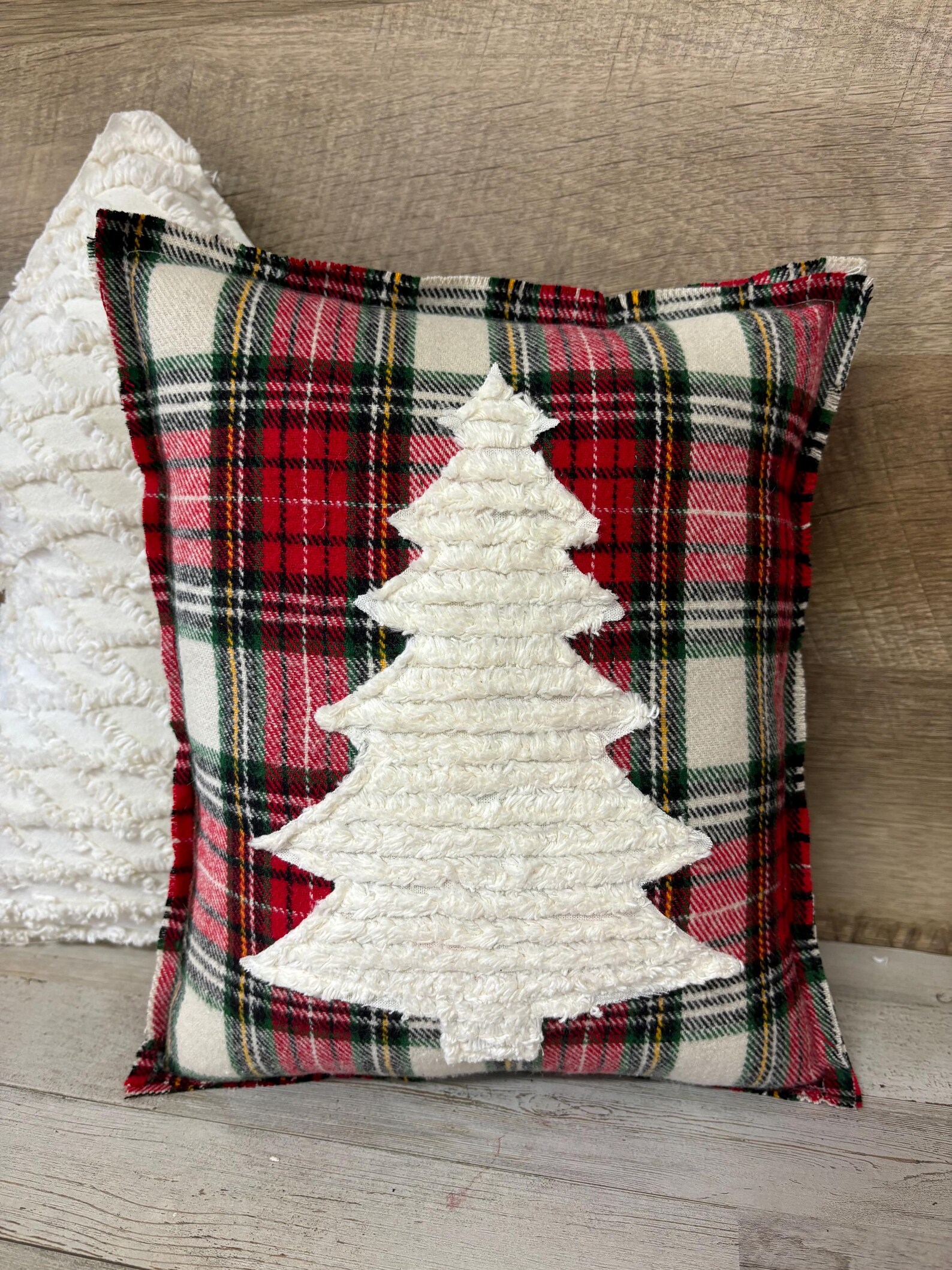 Christmas Tree Pillow / Farmhouse Christmas Decor / Bench Pillow ...