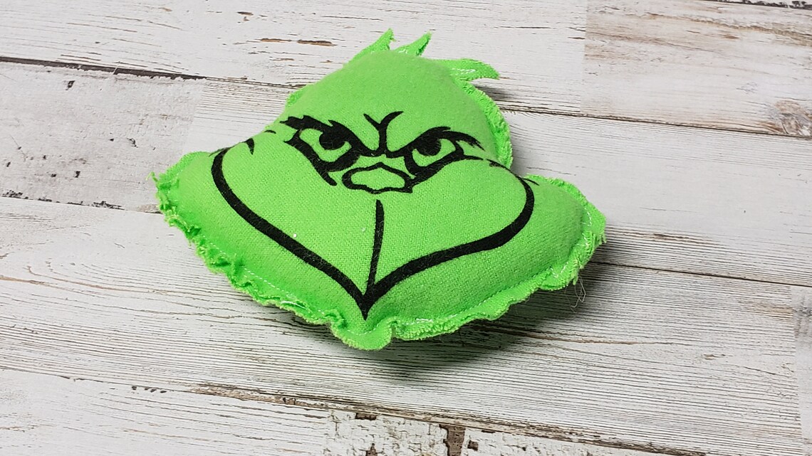 Grinch Bowl Filler / Fabric Grinch Tiered Tray Filler / Grinchmas Decor ...