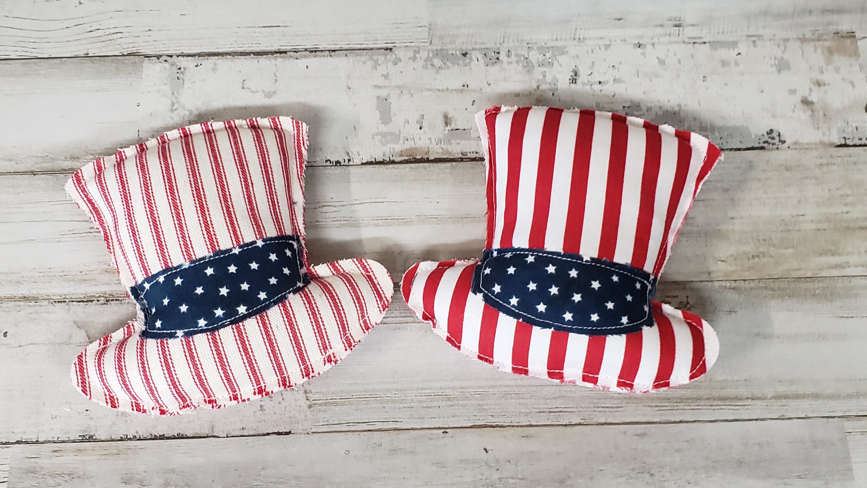 Uncle Sam Fabric Hat / Patriotic Tiered Tray Decor / Uncle Sam | Etsy