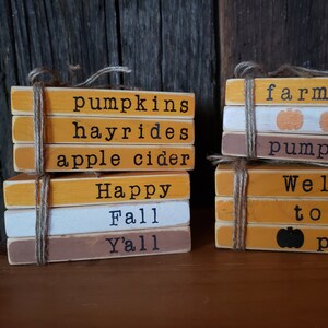 Fall MINI Books / Fall Faux Books / Mini Book Bundle / Fall Farmhouse ...