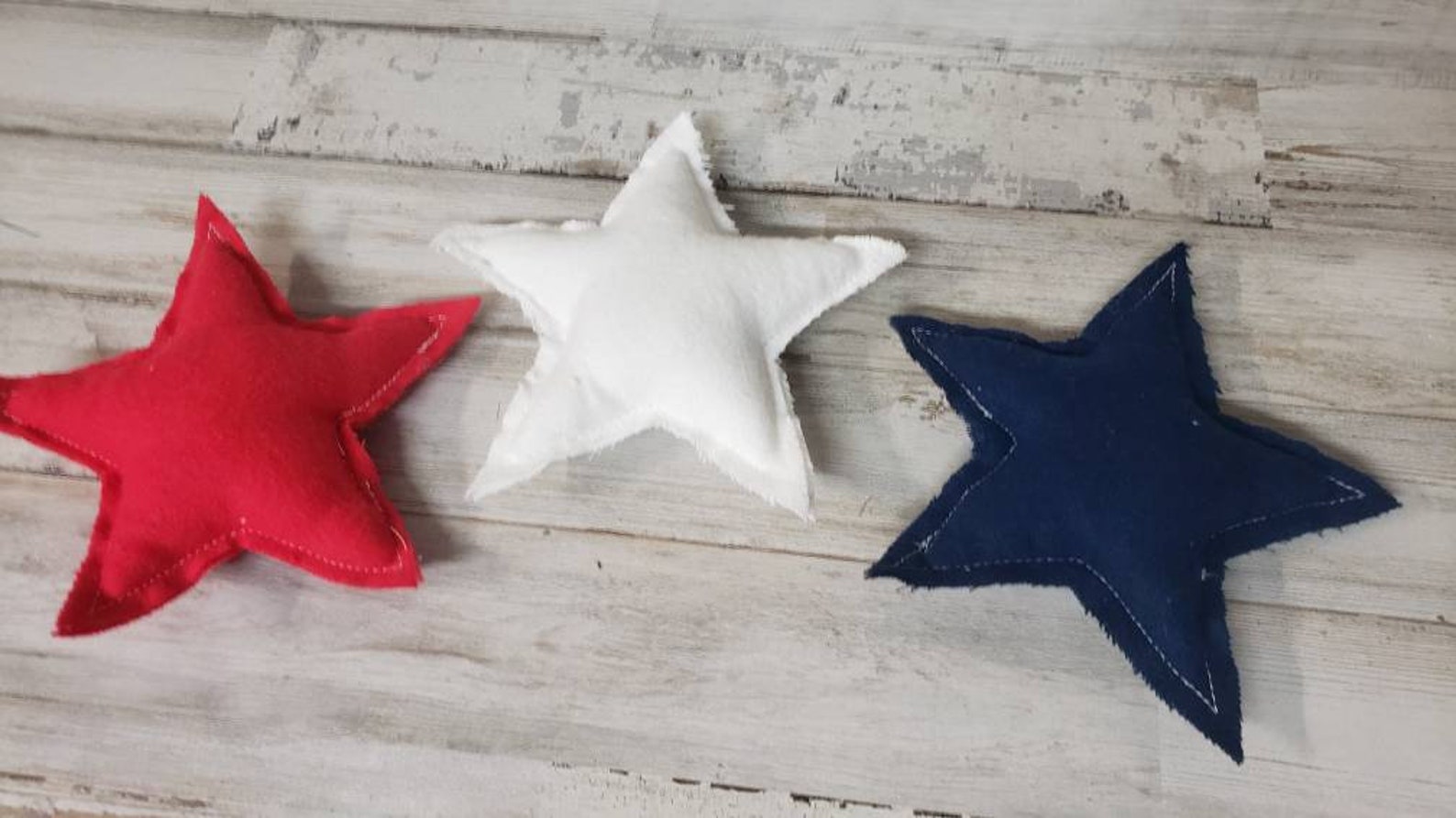 Farmhouse Fabric Stars /stuffed Fabric Stars / Independence Day Bowl ...