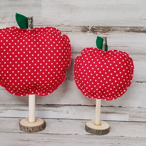 Fabric Apple Mantel Decor / Apple Tiered Tray Decor / Coffee Bar Decor ...