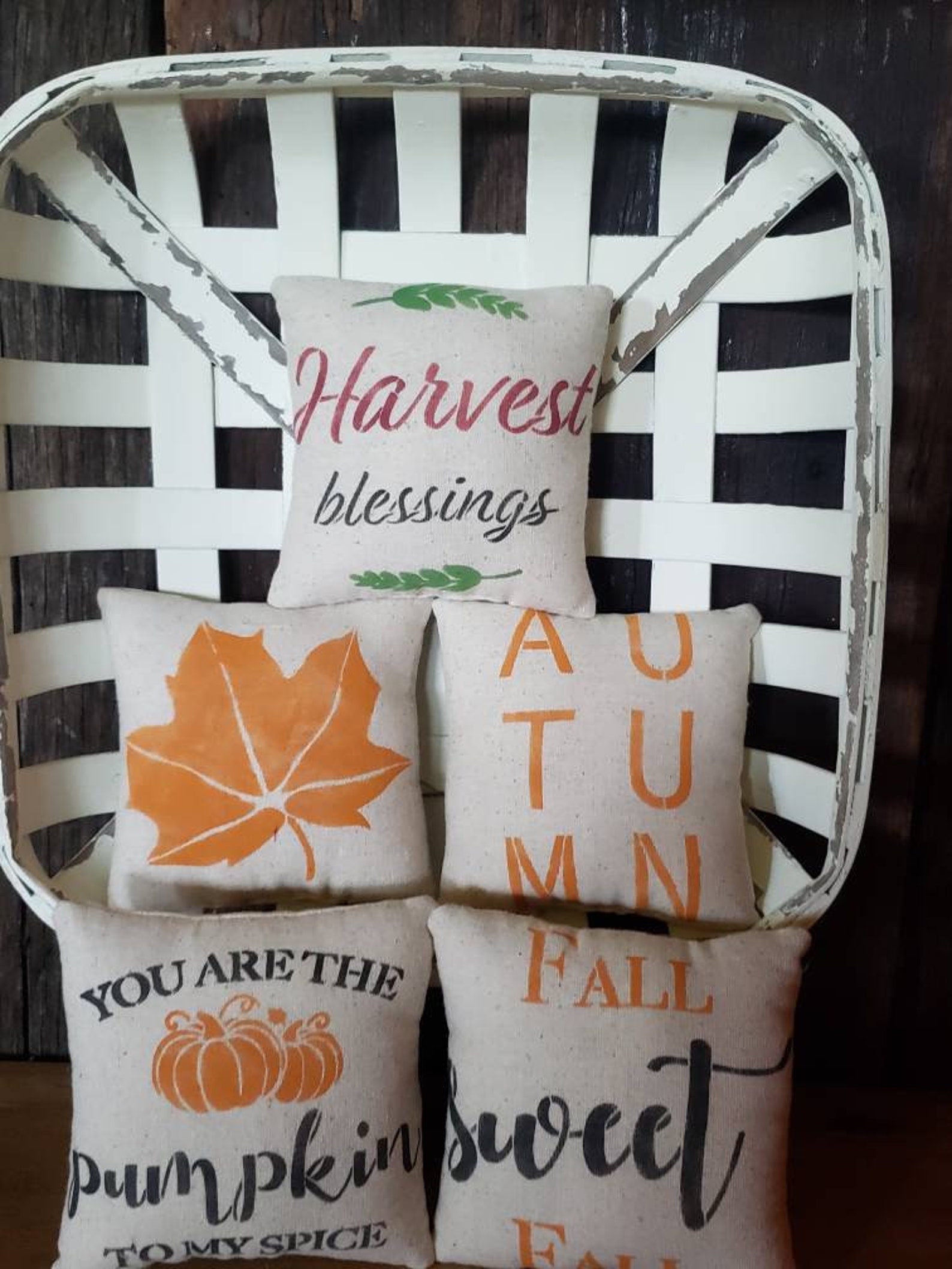 Fall Mini Pillow / Pumpkin Decor / Halloween Decor / Fall Teir Tray ...