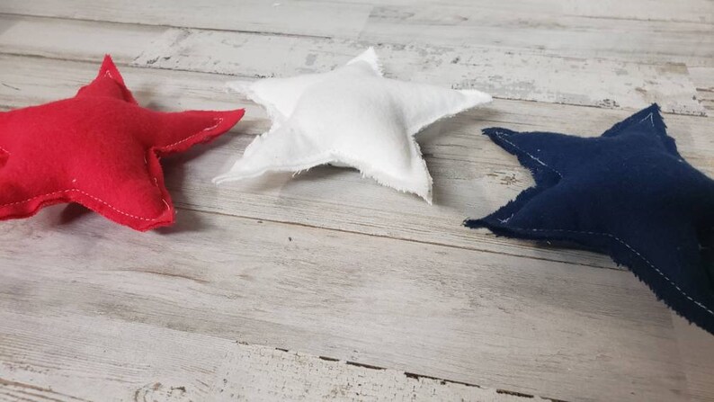 Farmhouse Fabric Stars /stuffed Fabric Stars / Independence Day Bowl ...