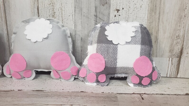 Fabric Bunny Bums / Fabric Bunny Butt / Gray Bunny / Farmhouse Easter ...