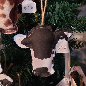 Cow Christmas Ornament / Custom Cow Ornament / Farm Themed Christmas ...