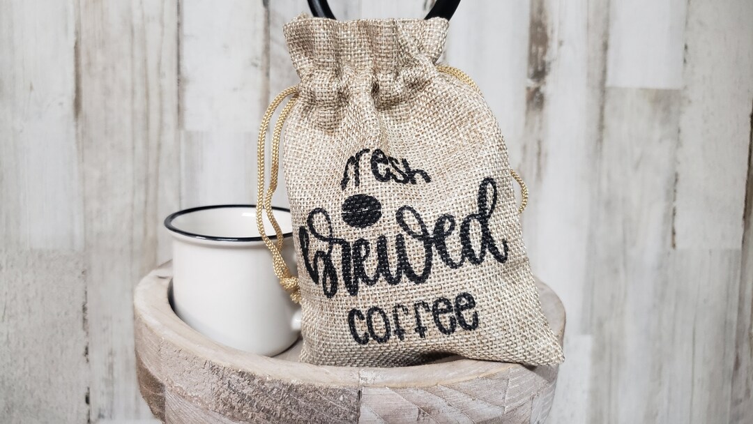 Mini Coffee Bag / Coffee Bar Decor / Coffee Bean Decor / Coffee Bar ...
