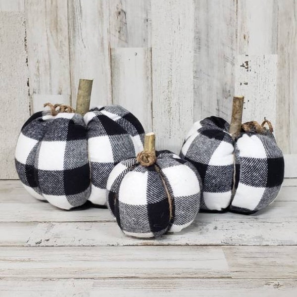 Buffalo Check Pumpkin - Etsy