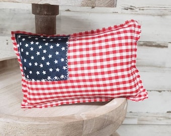 MINI Stuffed Fabric Flag/ Farmhouse Cottage American Mini | Etsy