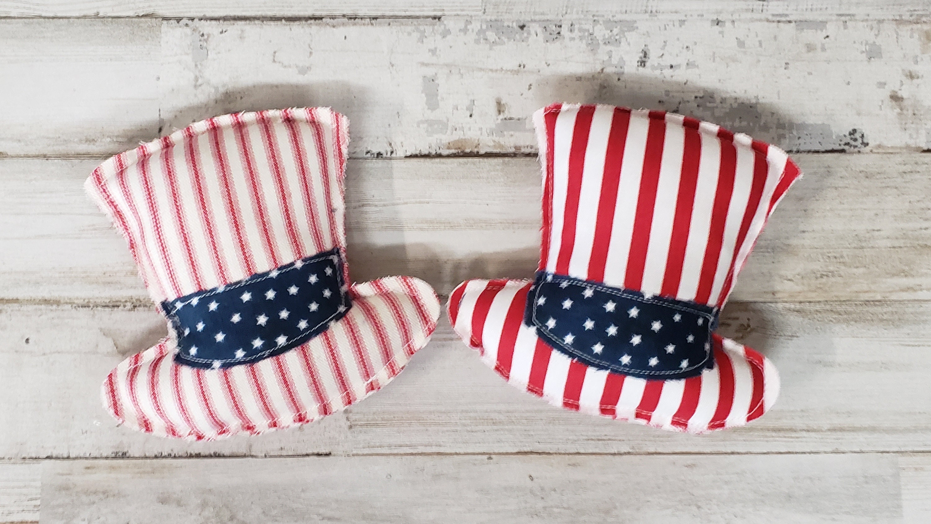 Uncle Sam Fabric Hat / Patriotic Tiered Tray Decor / Uncle Sam | Etsy