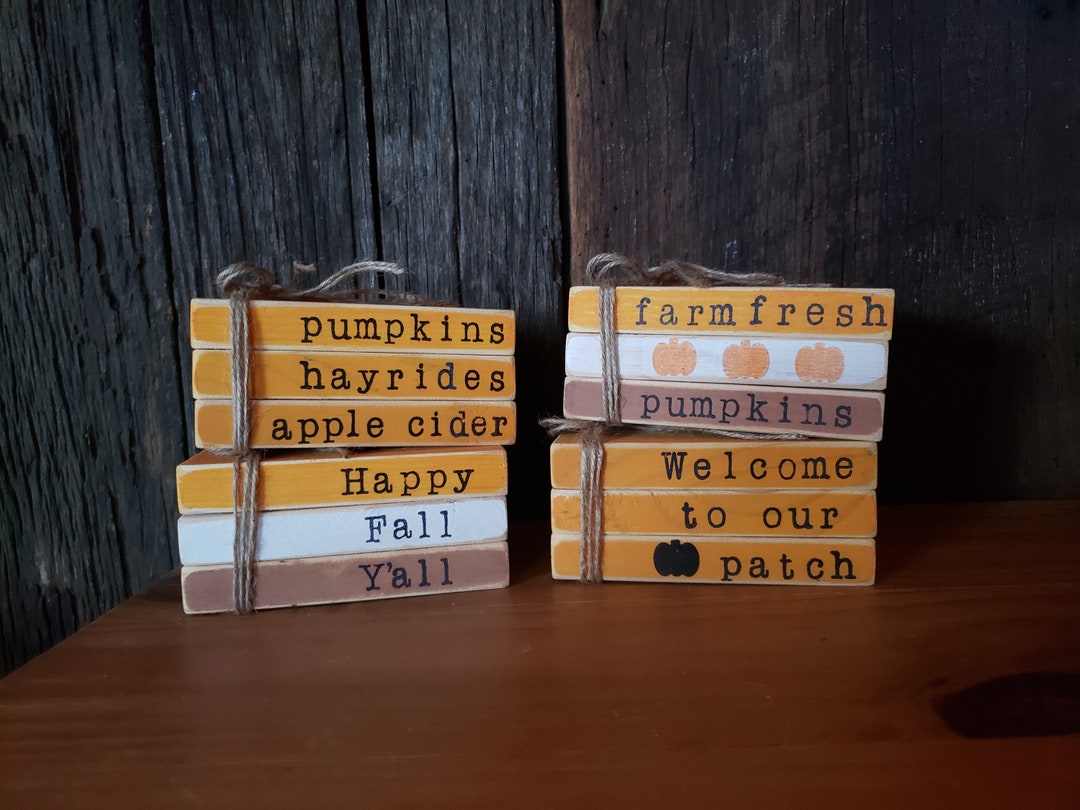 Fall MINI Books / Fall Faux Books / Mini Book Bundle / Fall Farmhouse ...