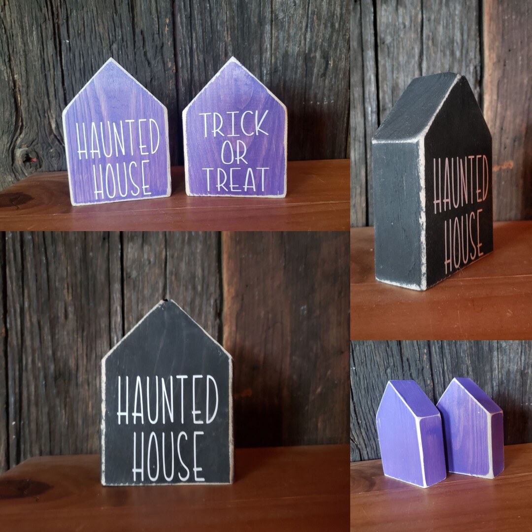 Halloween Wood House Sign / Halloween Decor / Haunted House Sign ...