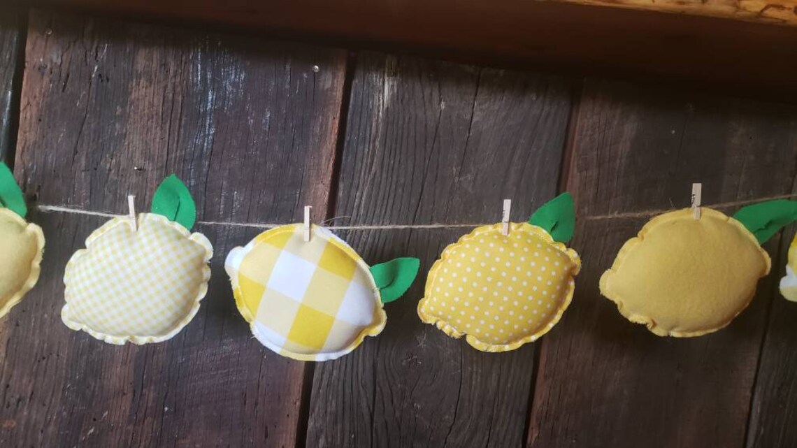 Lemon Garland, Lemon Banner, Lemon Home Decor / Summer Decor / Lemon ...