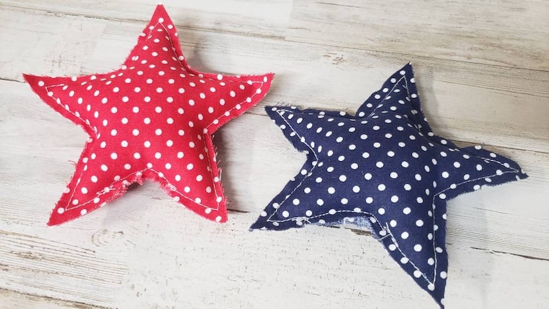 Farmhouse Fabric Stars /stuffed Fabric Stars / Independence - Etsy
