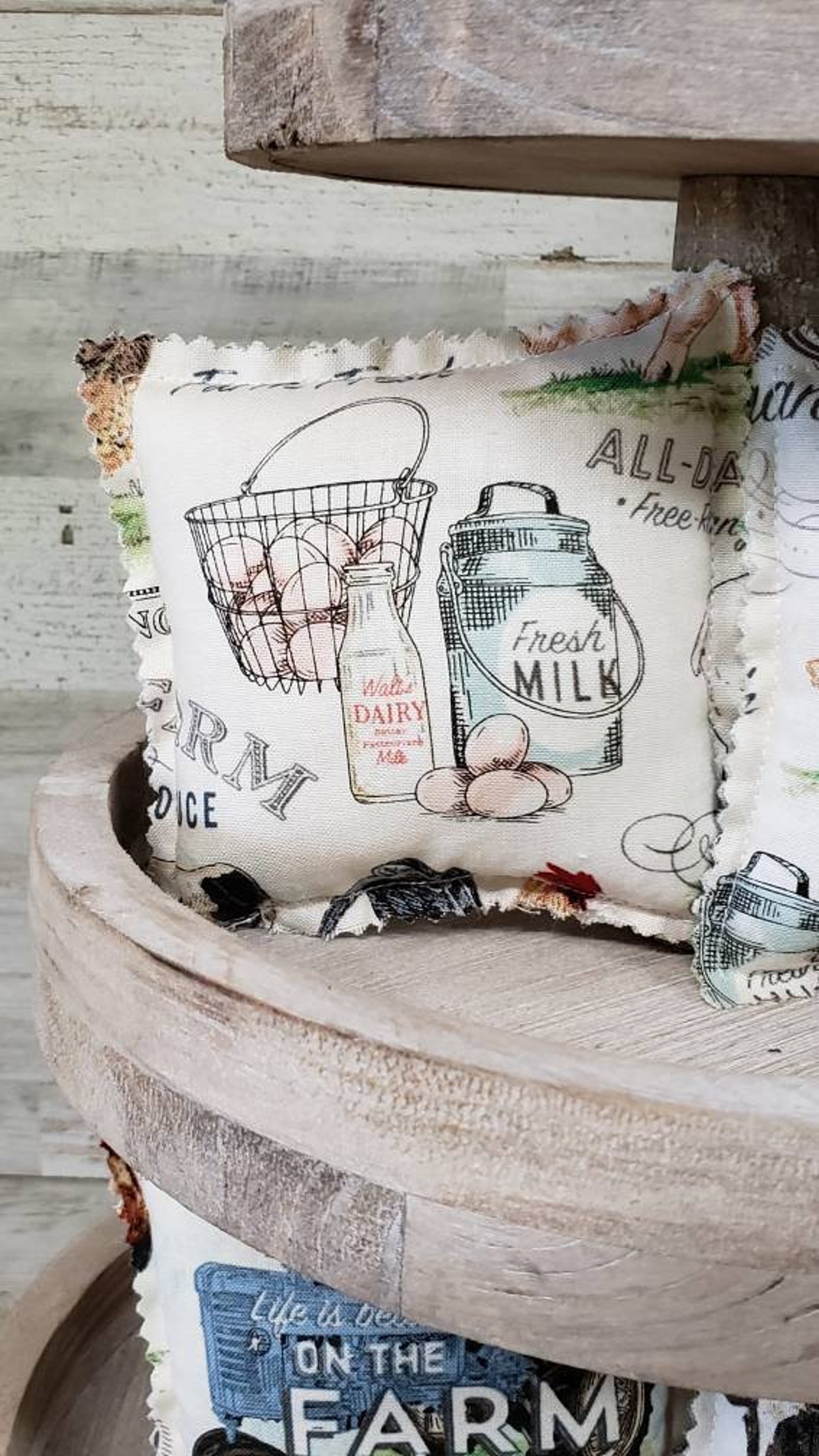 Farmhouse Pillows / Mini Farm Pillow / Tier Tray Pillow/ - Etsy