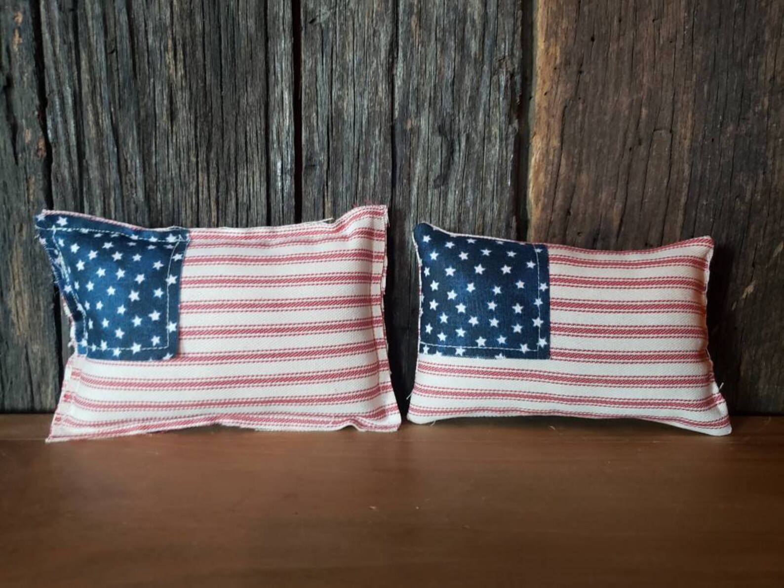 MINI Stuffed Fabric Flag/ Farmhouse Cottage American Mini Flags / Old ...