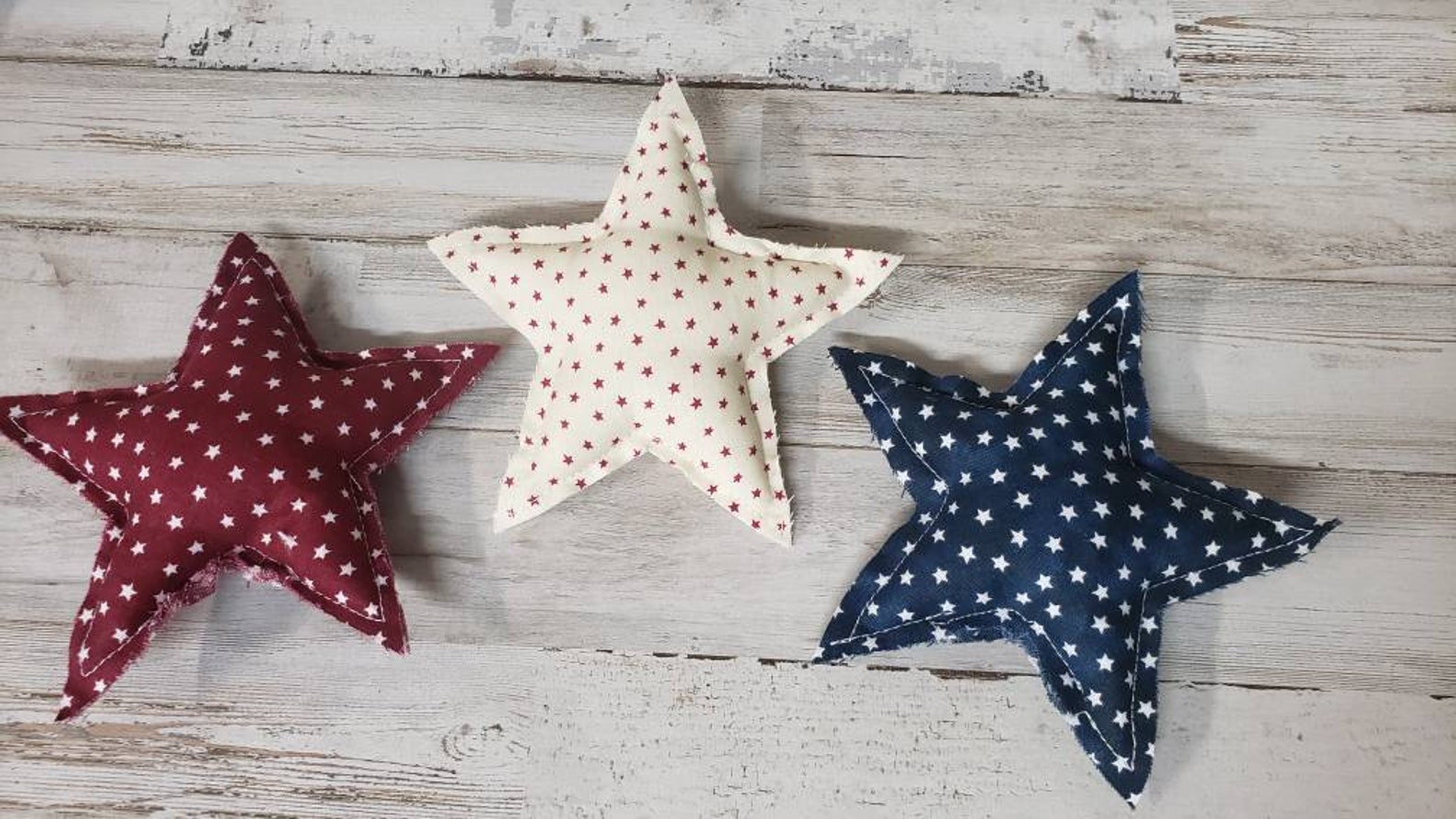Farmhouse Fabric Stars /stuffed Fabric Stars / Independence - Etsy