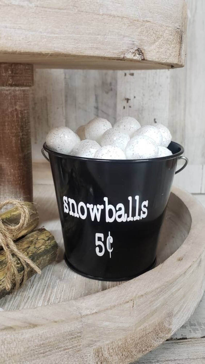 Christmas Tiered Tray Snowballs / Winter Tier Tray Decor/ Winter Coffee ...