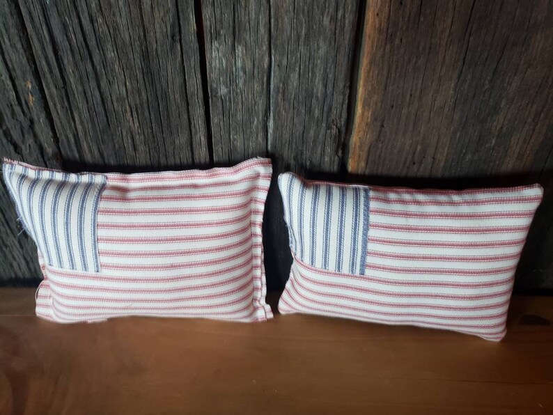 Farmhouse & Cottage Style Stuffed Fabric Flag / American Mini Flags ...