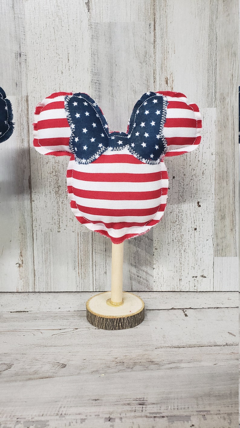 Patriotic Mickey and Minnie Decor / July Disney Inspired Decor | Etsy