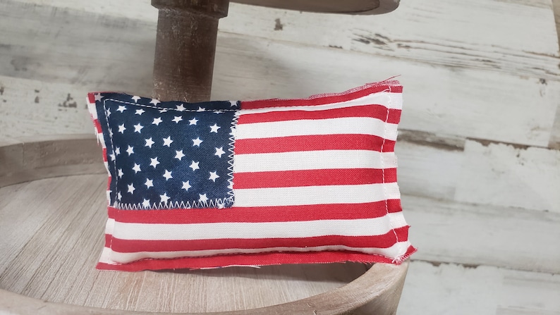 MINI Stuffed Fabric Flag/ Farmhouse Cottage American Mini - Etsy