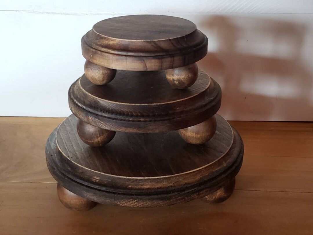Rustic Wood Riser, Farmhouse Wood Riser, Farmhouse Decor, Wood Coaster ...