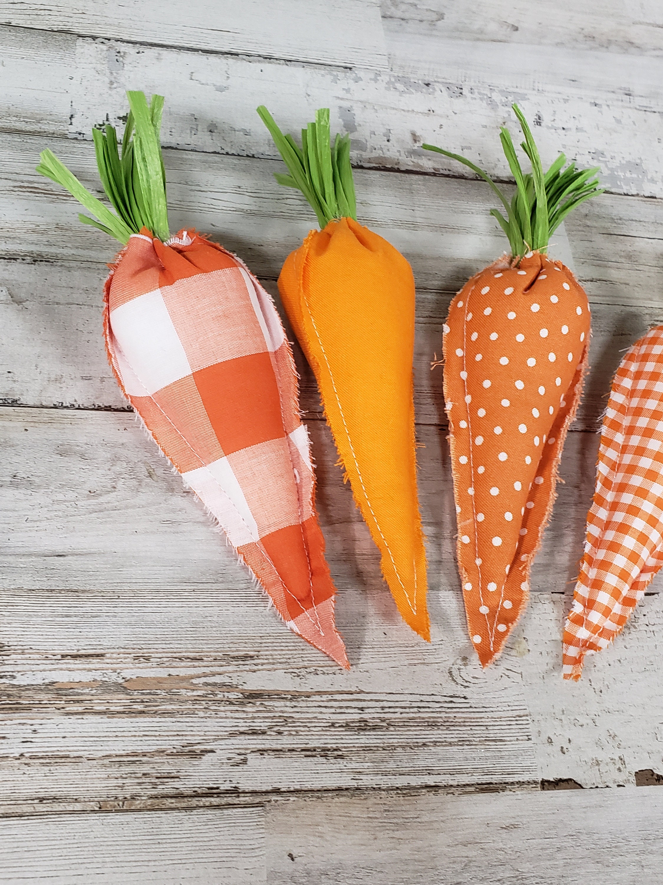 Orange Mini Carrots / Stuffed Carrots / Farmhouse Easter / - Etsy