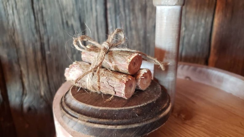 S'more Tiered Tray Decor Mini Wood Log Bundle Rustic - Etsy