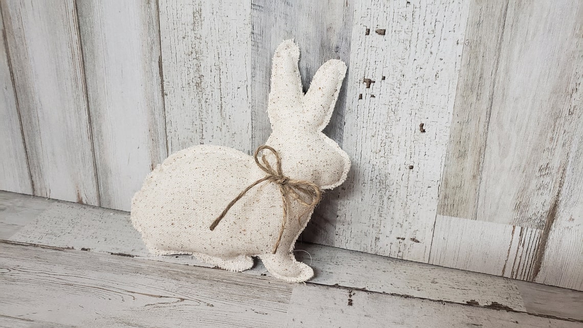 Mini Linen Fabric Bunny/ Fabric Bunnies / Linen Cloth Bunnies ...