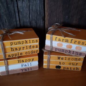Fall MINI Books / Fall Faux Books / Mini Book Bundle / Fall Farmhouse ...
